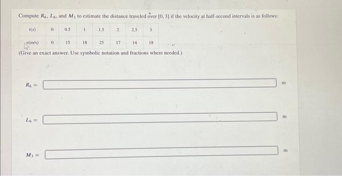 Solved Compute R6,L6, and M3 to estimate the distance | Chegg.com