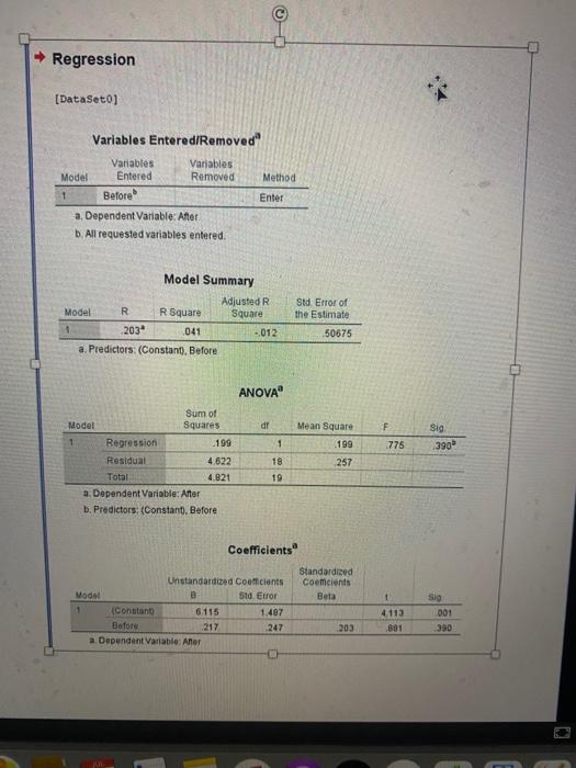 Solved Regression [DataSeto) Variables Entered/Removed" | Chegg.com