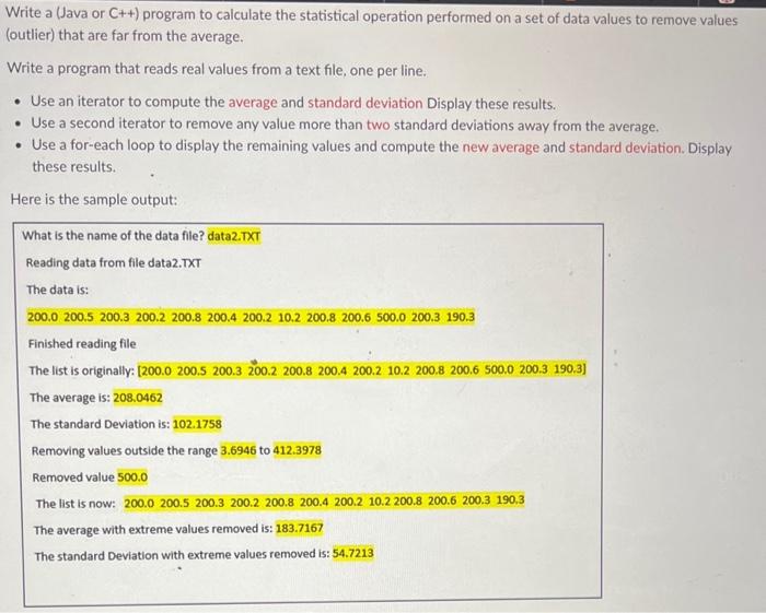 Solved Write a (Java or C++ ) program to calculate the | Chegg.com