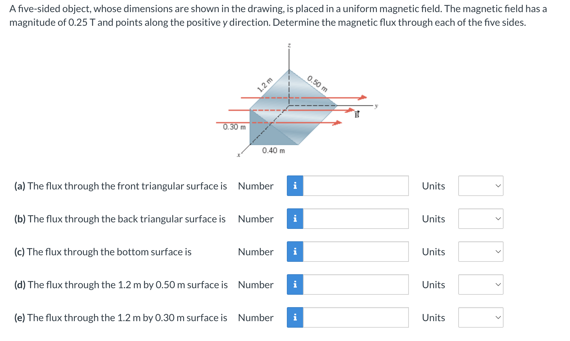 Solved A five-sided object, whose dimensions are shown in | Chegg.com