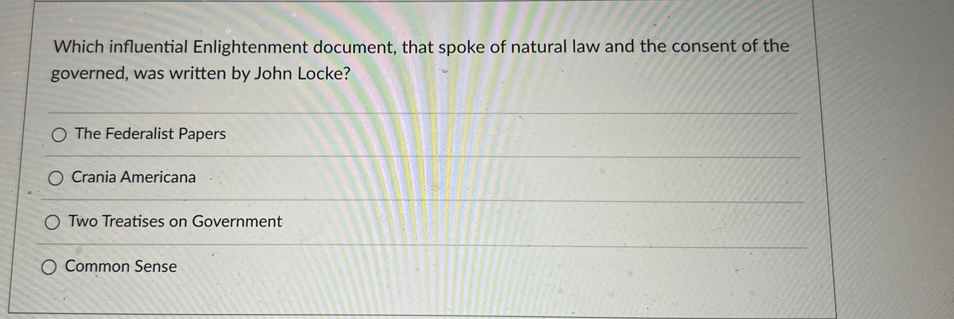 Solved Which influential Enlightenment document, that spoke | Chegg.com
