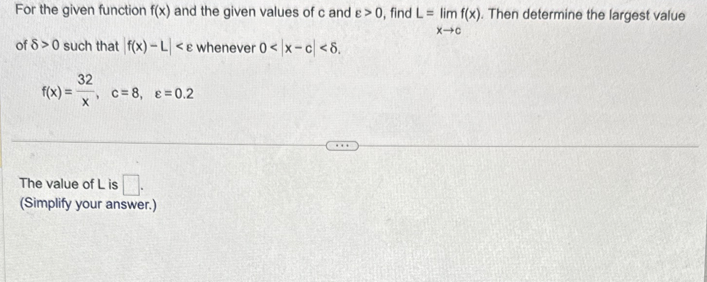 Solved For the given function f(x) and the given values of | Chegg.com Solved For the given function f(x) and the given values of | Chegg.com