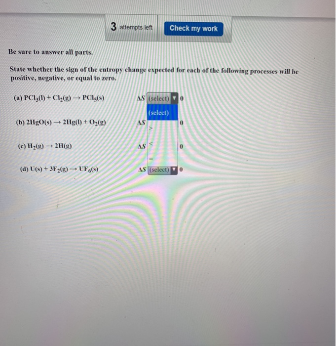 Solved 3 attempts left Check my work Be sure to answer all | Chegg.com