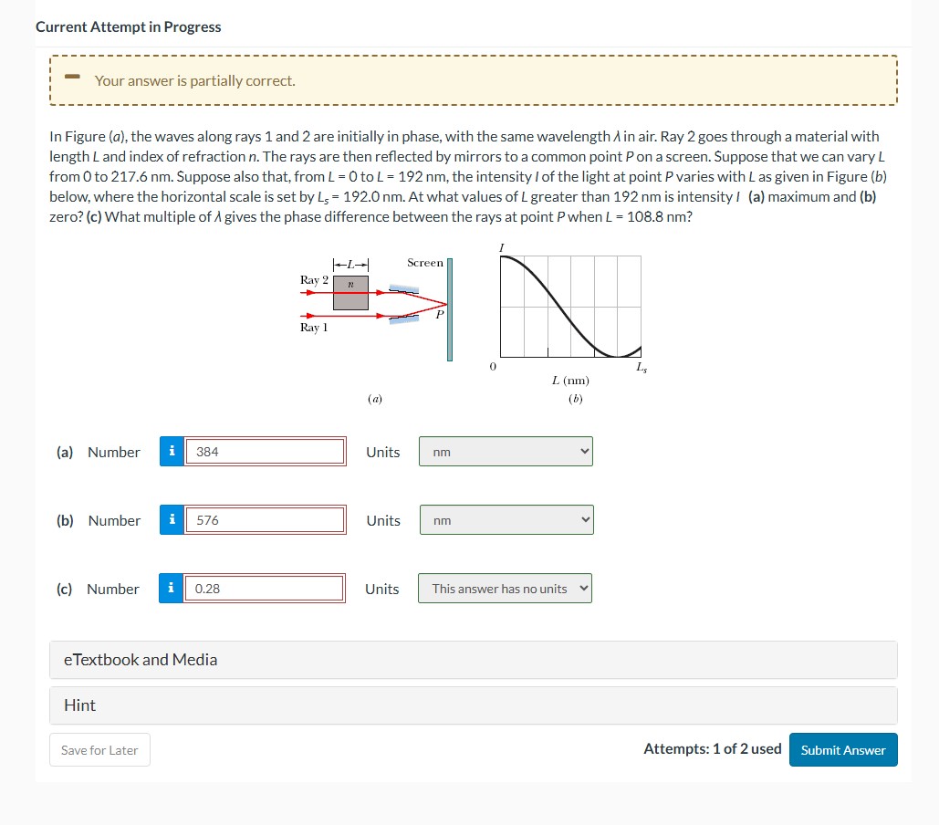 Solved In Figure (a), ﻿the waves along rays 1 ﻿and 2 ﻿are | Chegg.com