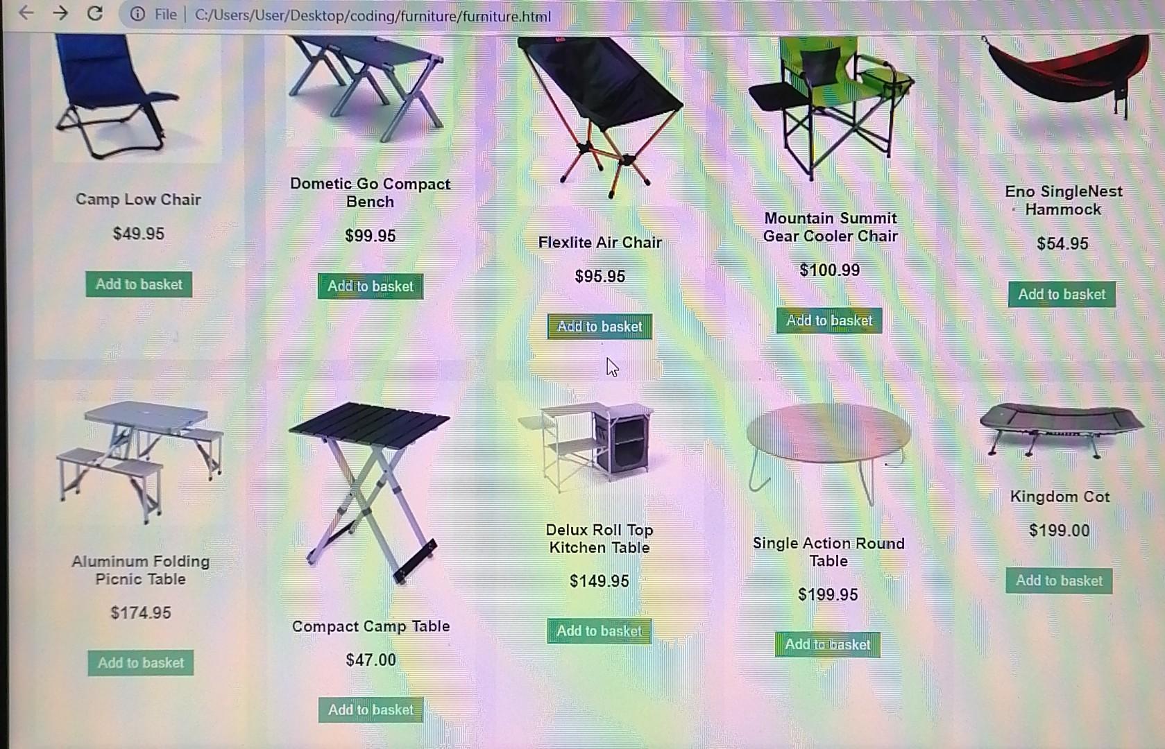 How to make all the "Add to basket button" appear | Chegg.com