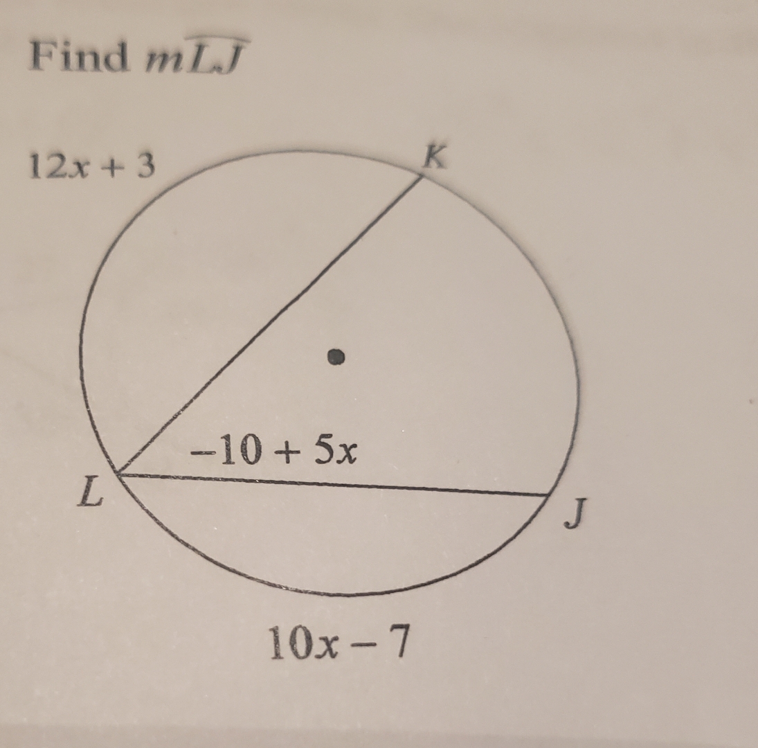 Solved find the measure of the arc or angle indicated | Chegg.com