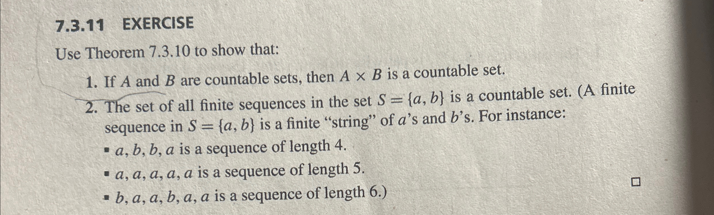 Solved 7.3.11 ﻿EXERCISEUse Theorem 7.3.10 ﻿to show that:If A | Chegg.com
