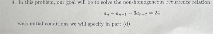 Solved 4. In this problem, our goal will be to solve the | Chegg.com