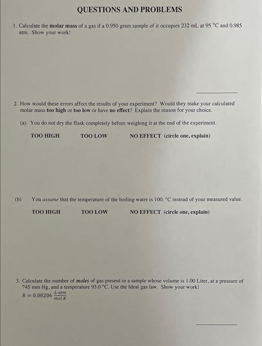 Solved DATA AND CALCULATIONS Trial 2 Measured Quantity Trial | Chegg.com