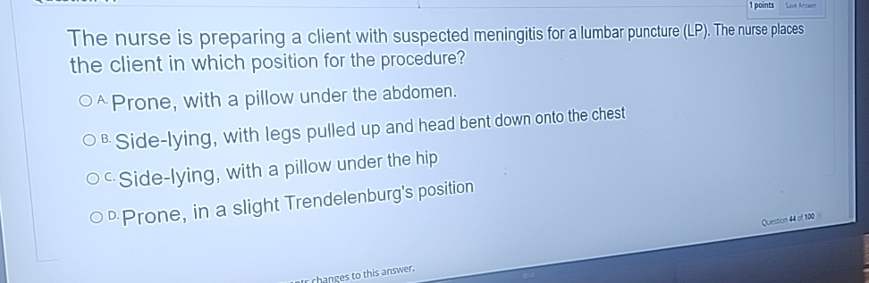 Solved The nurse is preparing a client with suspected | Chegg.com
