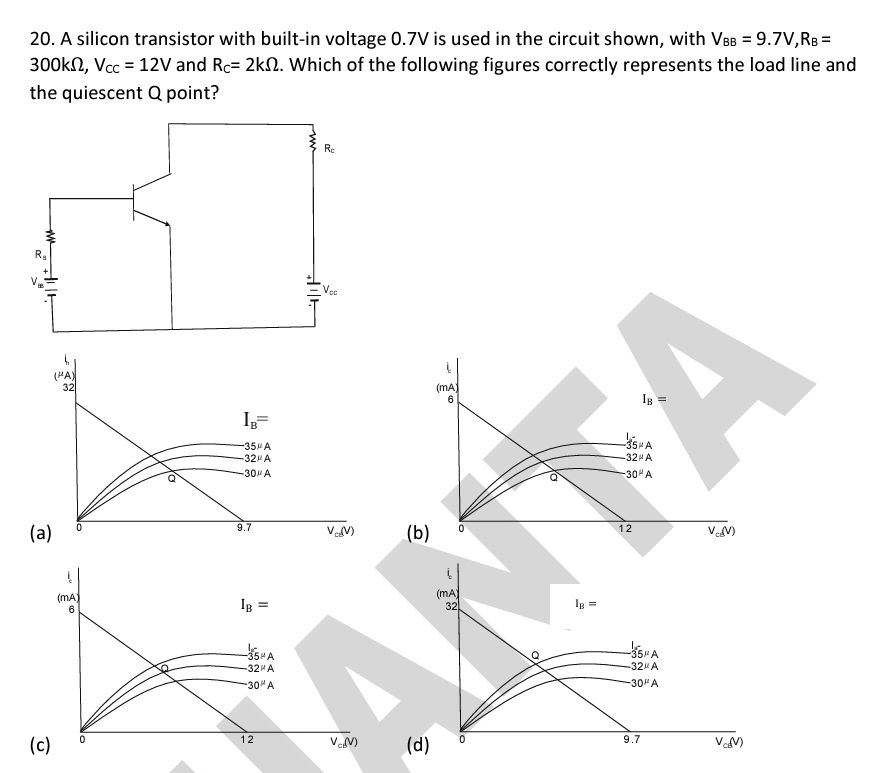 Solved A silicon transistor with built-in voltage 0.7 ﻿V is | Chegg.com