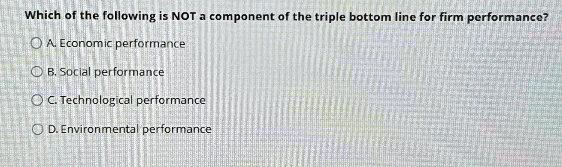 Solved Which of the following is NOT a component of the | Chegg.com