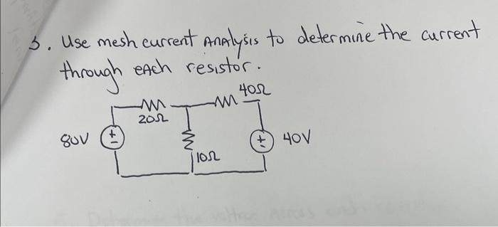Solved 3. Use mesh current analysis to determine the current | Chegg.com
