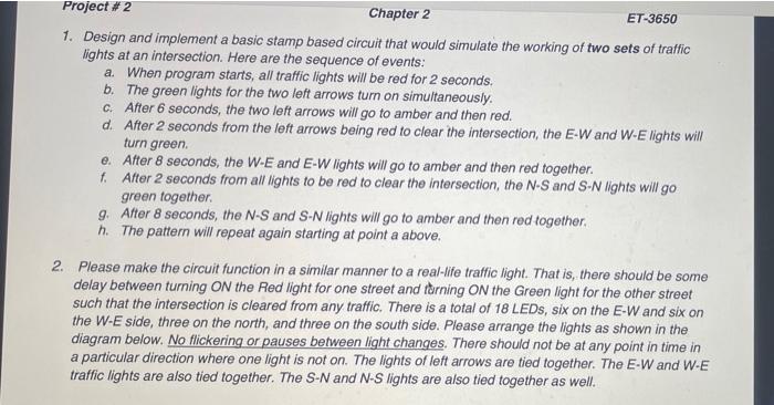 Solved Project #2 Chapter 2 ET-3650 1. Design and implement | Chegg.com