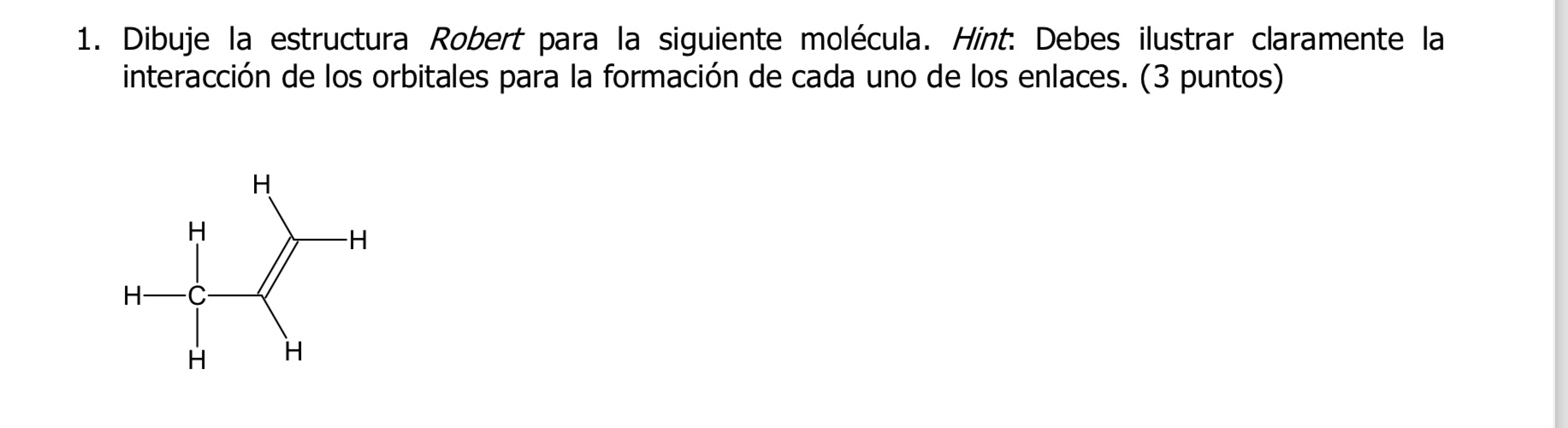 Solved Draw the Robert structure for the next molecule. | Chegg.com