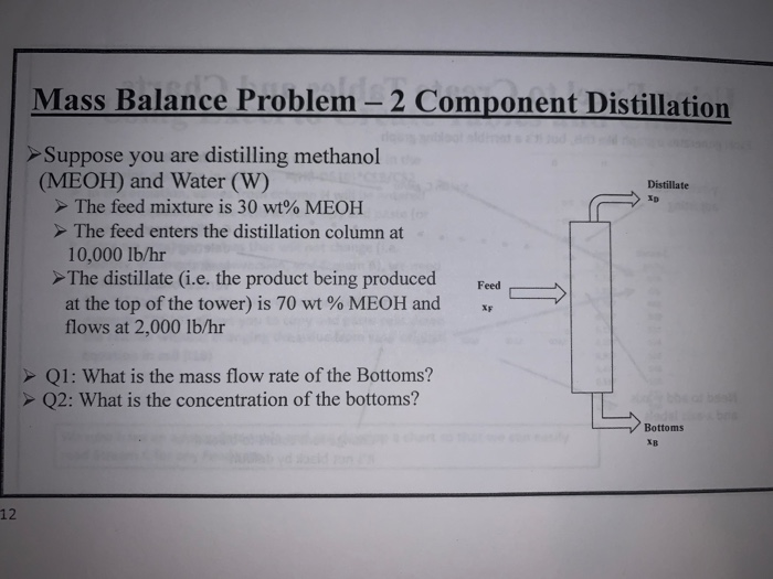 This is a mass balance problem that is worked out in | Chegg.com