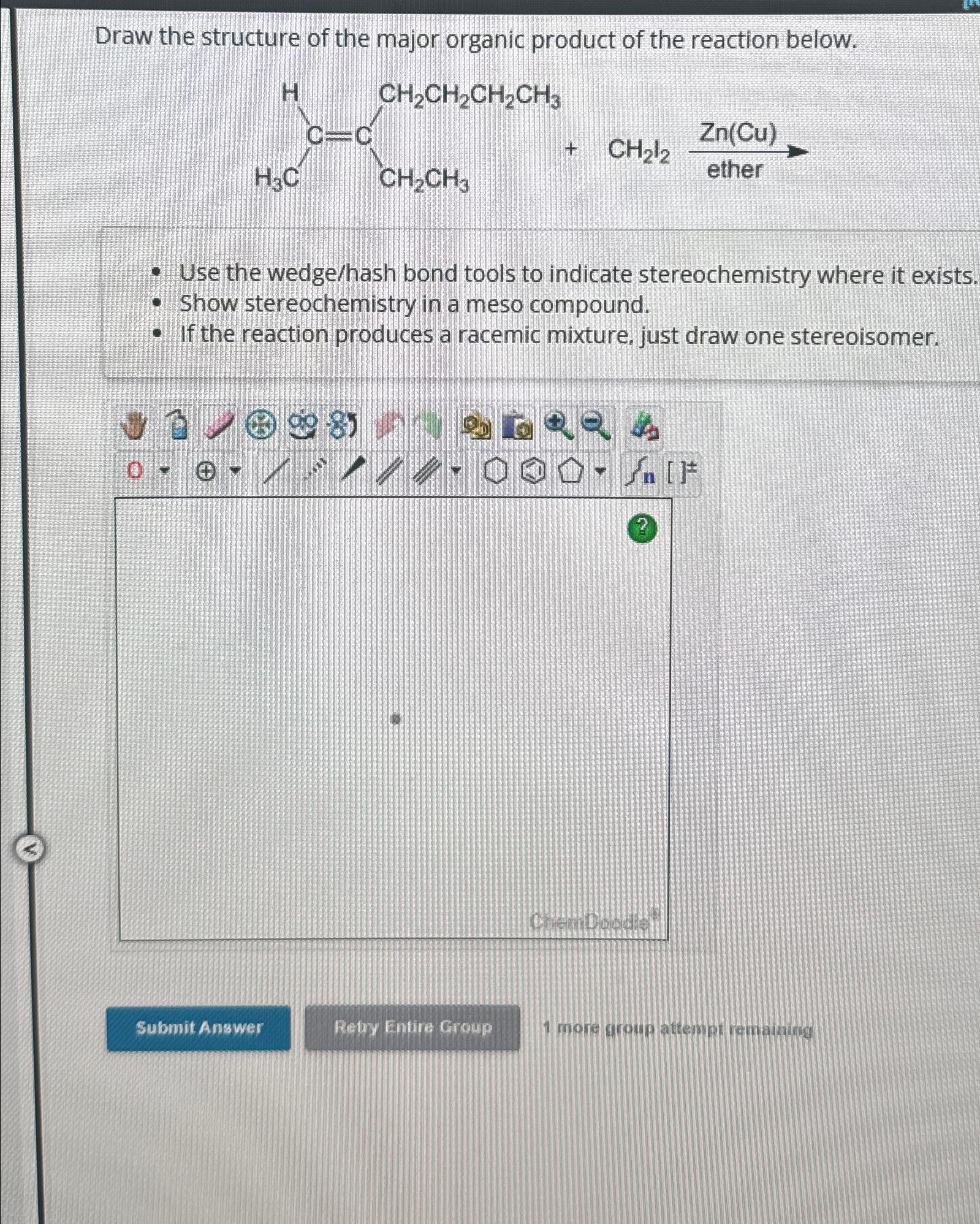 Solved +CHCl3→KOHUse the wedge/hash bond tools to indicate | Chegg.com