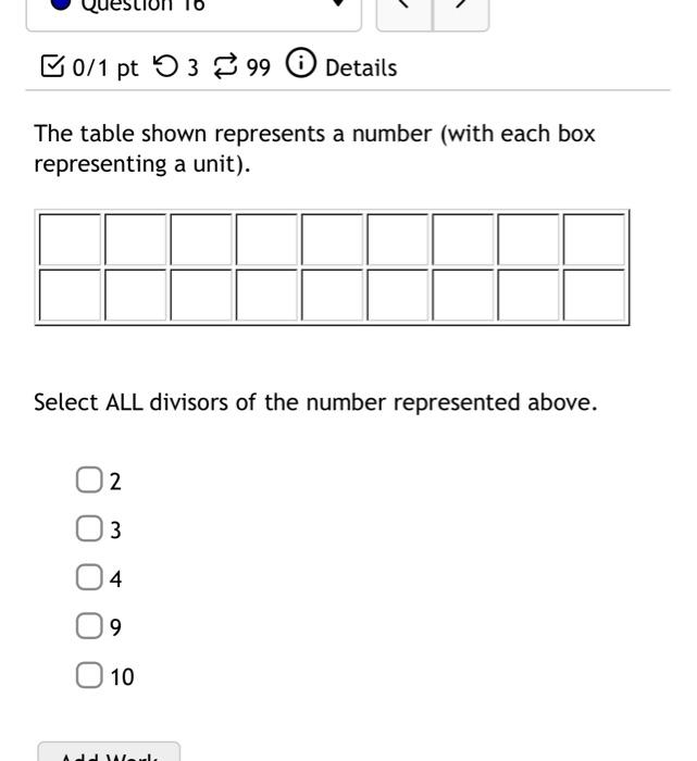 Solved The table shown represents a number (with each box | Chegg.com
