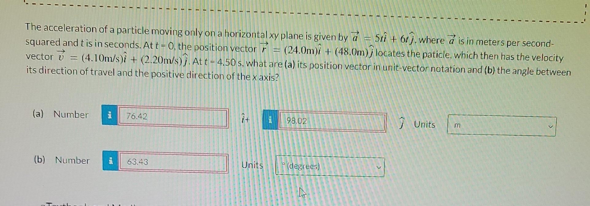 Solved The acceleration of a particle moving only on a | Chegg.com