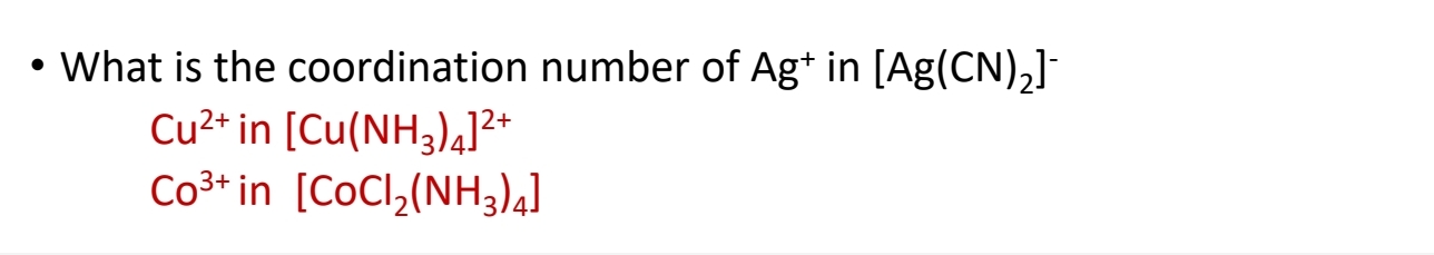Solved What is the coordination number of Ag+in | Chegg.com