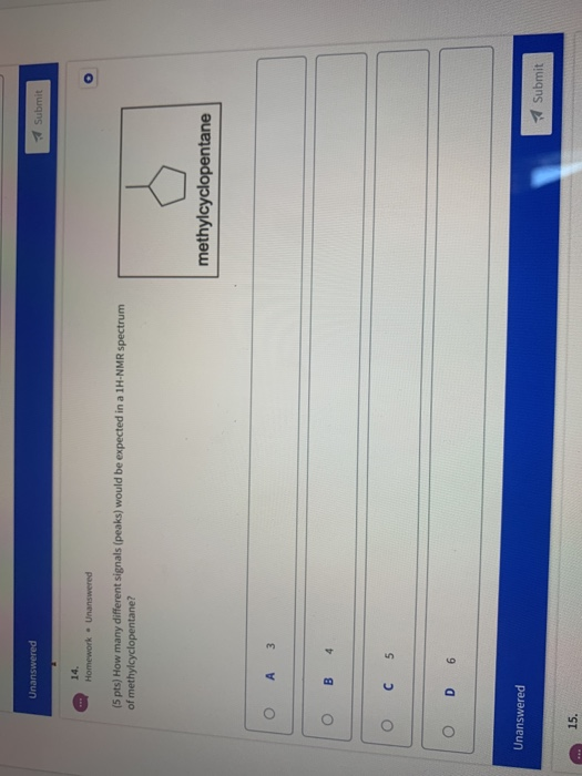 Solved Unanswered Submit 14. Homework - Unanswered (5 pts) | Chegg.com Solved Unanswered Submit 14. Homework - Unanswered (5 pts) | Chegg.com