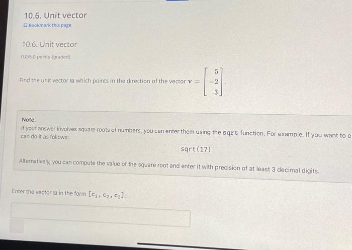 Solved Find the unit vector u which points in the direction | Chegg.com