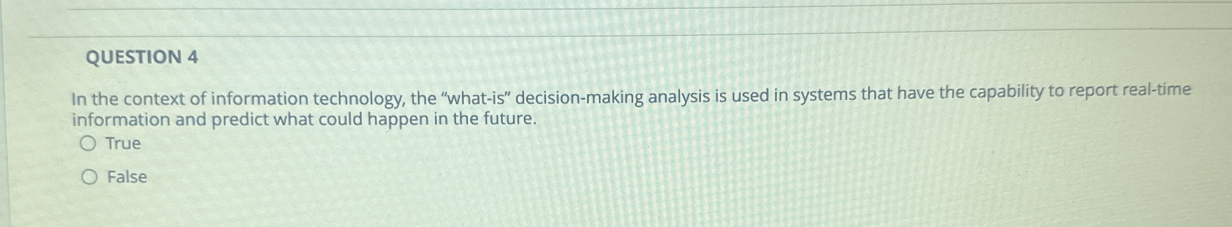 Solved QUESTION 4In the context of information technology, | Chegg.com