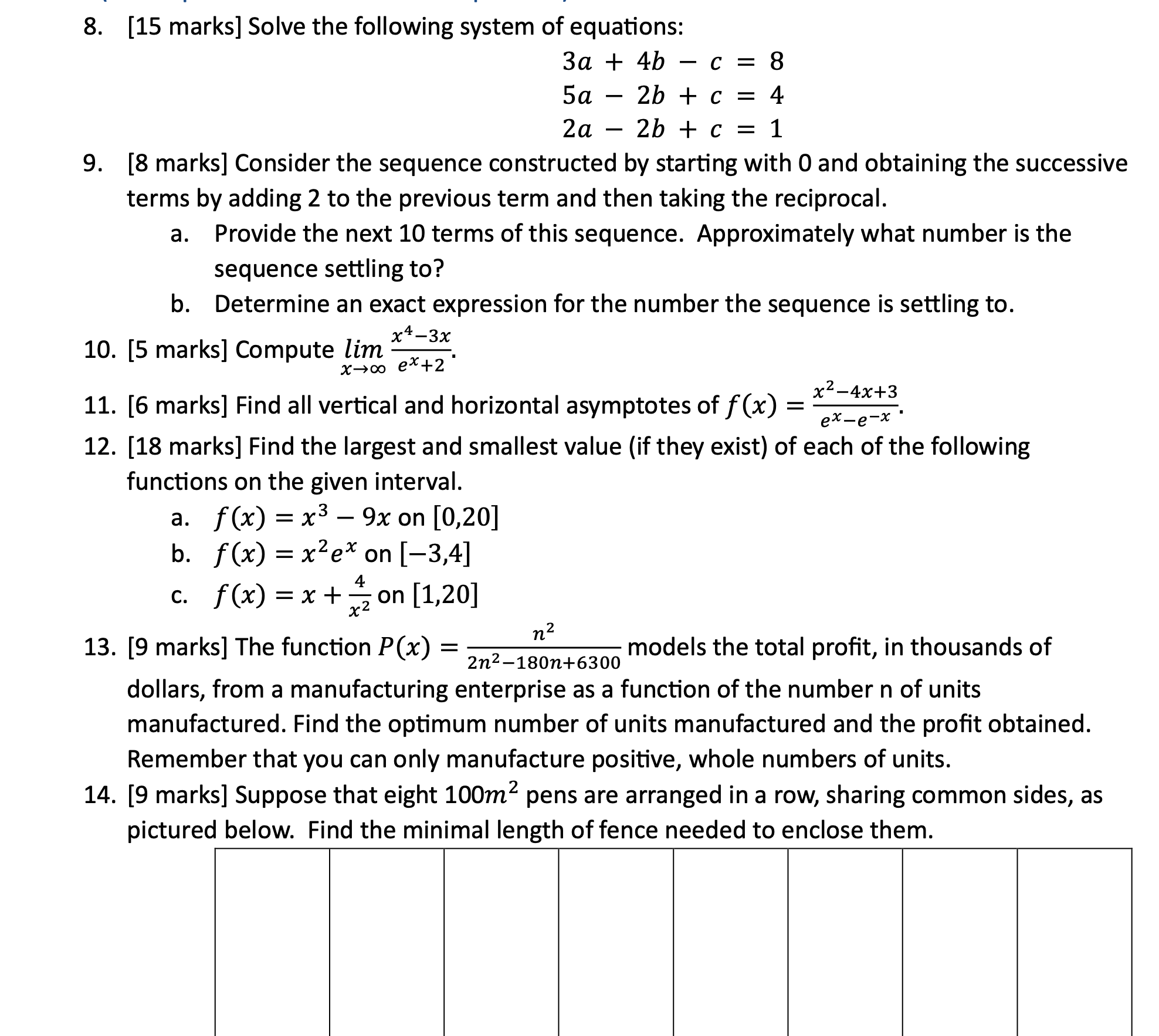 Solved [15 ﻿marks] ﻿Solve the following system of | Chegg.com