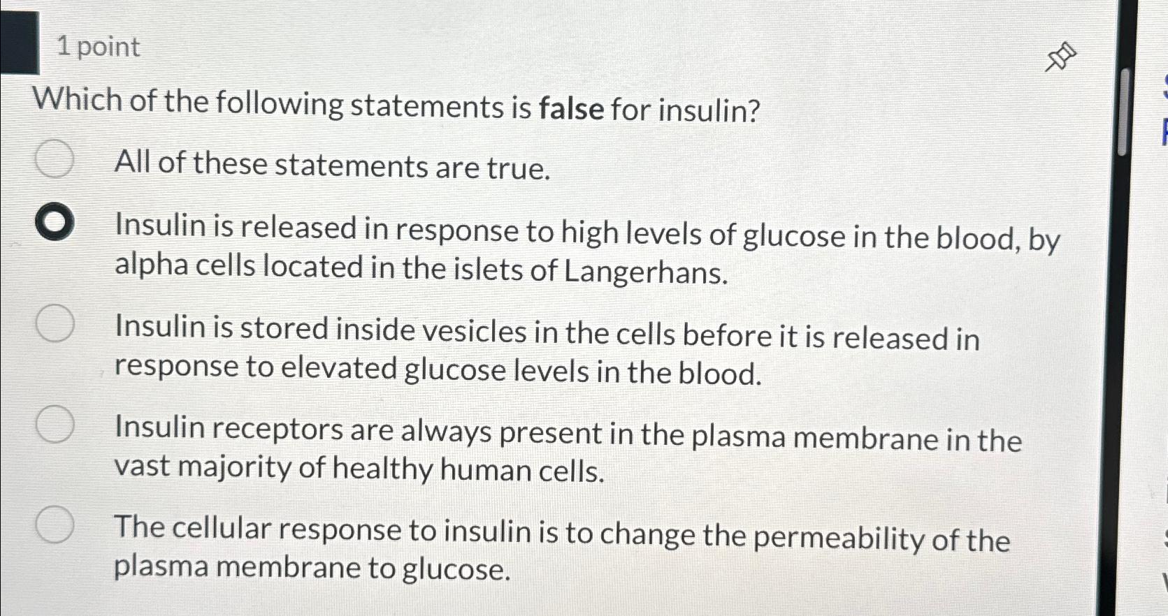 Solved 1 ﻿pointWhich of the following statements is false | Chegg.com