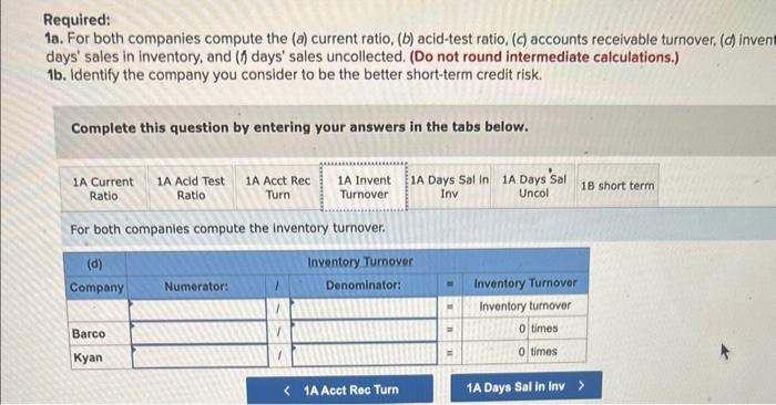 Solved Problem 13-5A (Algo) Comparative ratio analysis LO P3 | Chegg.com