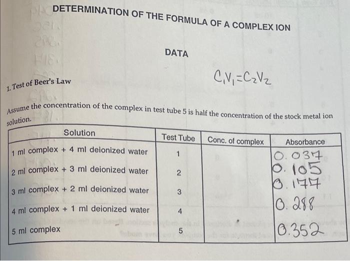 Solved can you please explain how you get the conc. of | Chegg.com