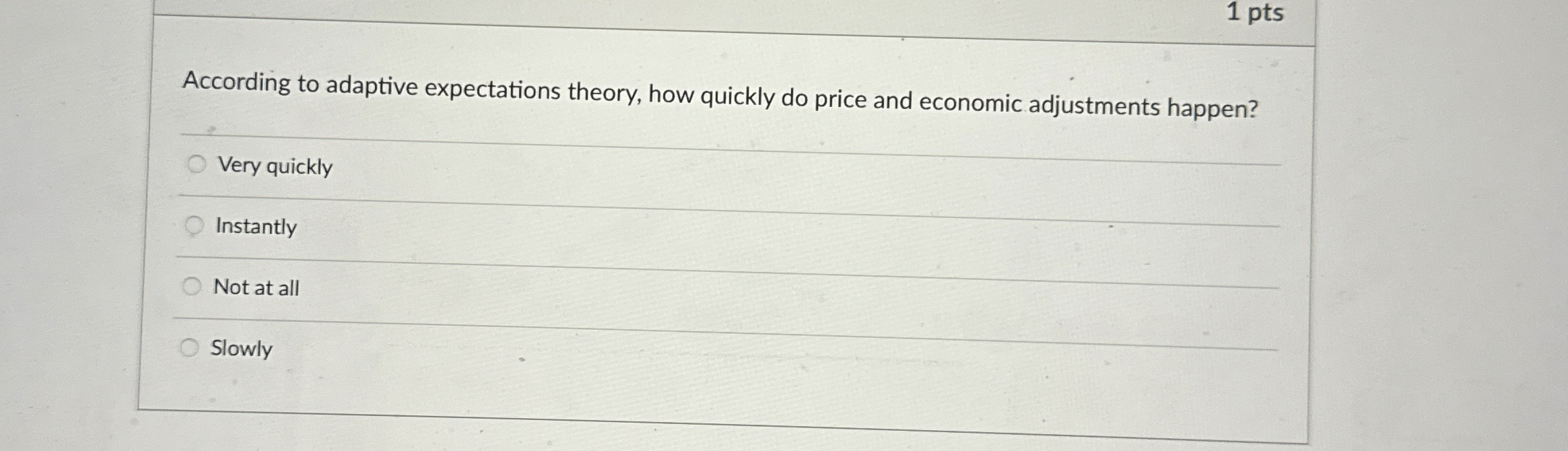 1 ﻿ptsAccording to adaptive expectations theory, how | Chegg.com