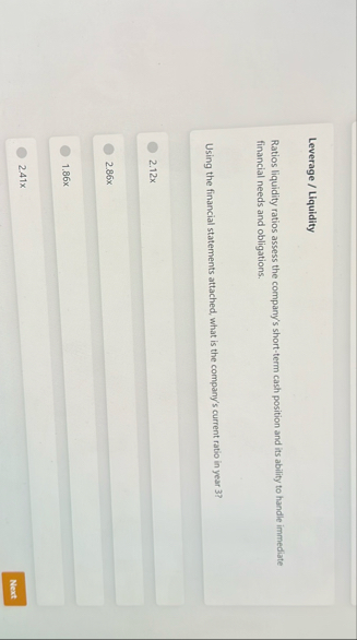 Solved Leverage / ﻿LiquidityRatios liquidity ratios assess | Chegg.com