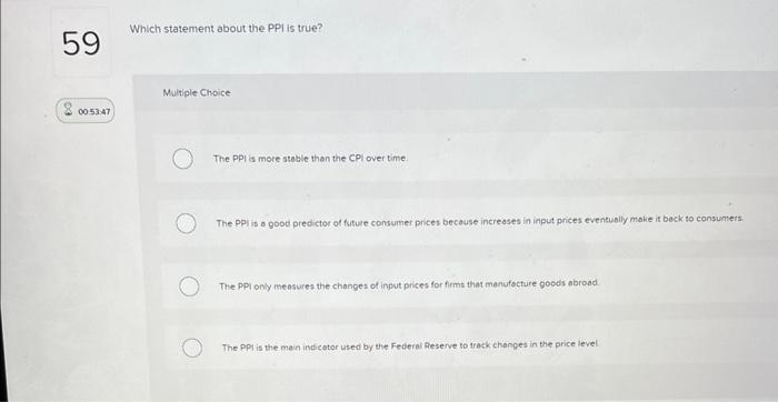 Solved Which statement about the PPI is true? Multiple | Chegg.com