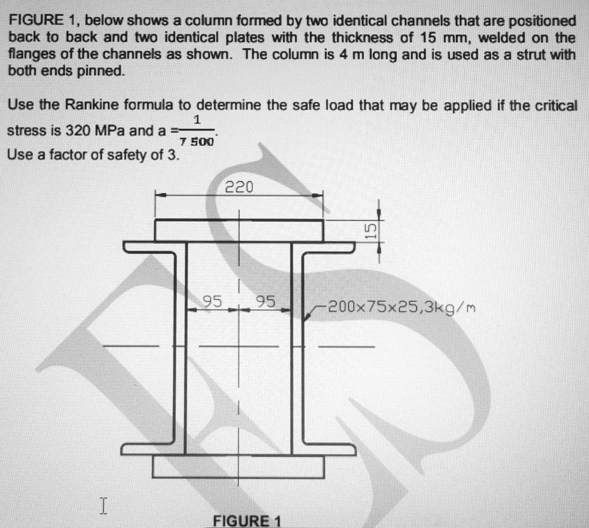 Solved FIGURE 1, below shows a column formed by two | Chegg.com