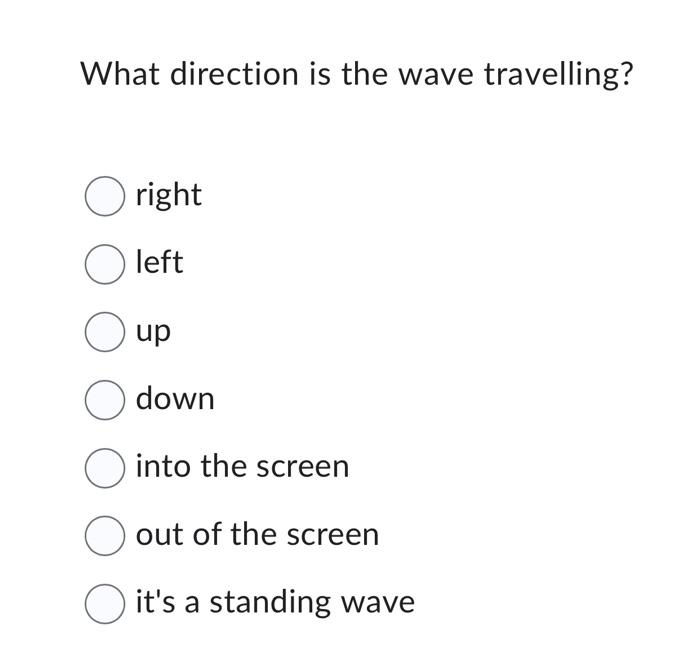 Solved ∧VWhat direction is the wave travelling? right left | Chegg.com