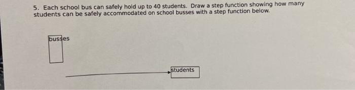 Solved 5. Each school bus can safely hold up to 40 students. | Chegg.com
