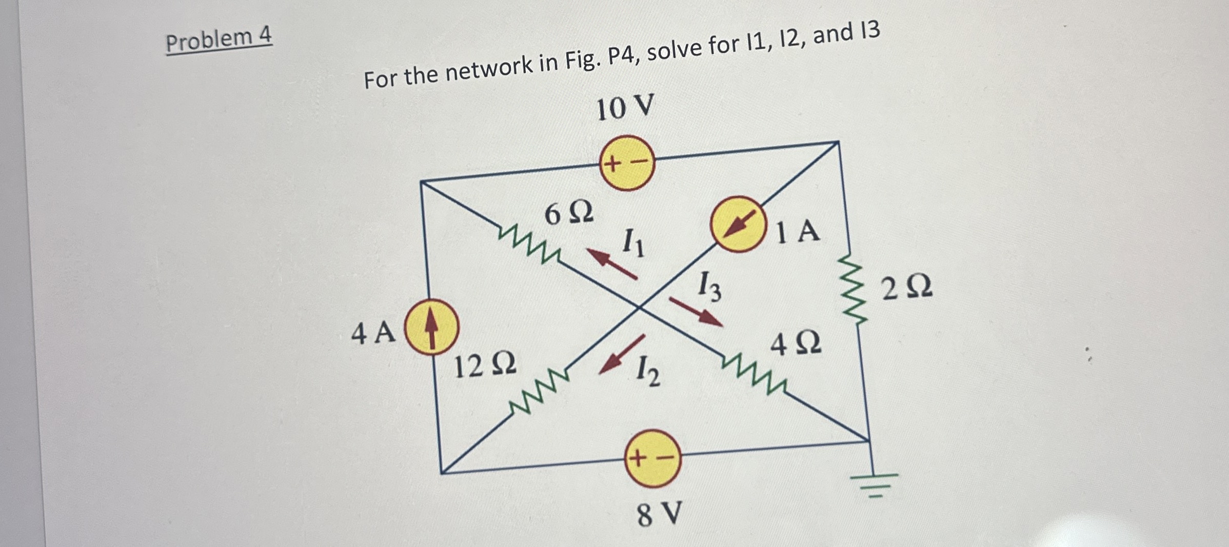 Solved Problem 4For the network in Fig. P4, ﻿solve for i1, | Chegg.com