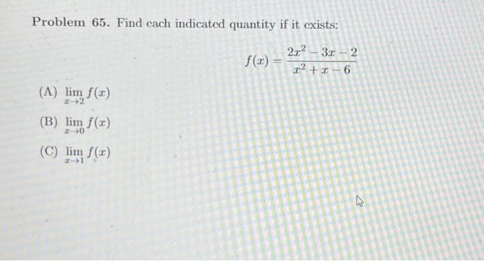 Solved Problem 65. Find each indicated quantity if it | Chegg.com