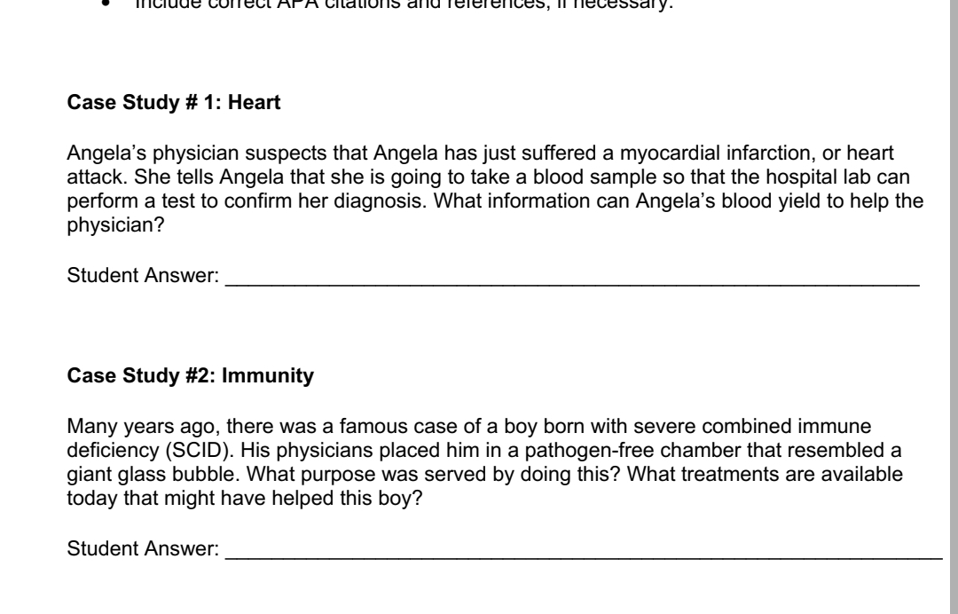 Solved Case Study # 1: HeartAngela's physician suspects that | Chegg.com