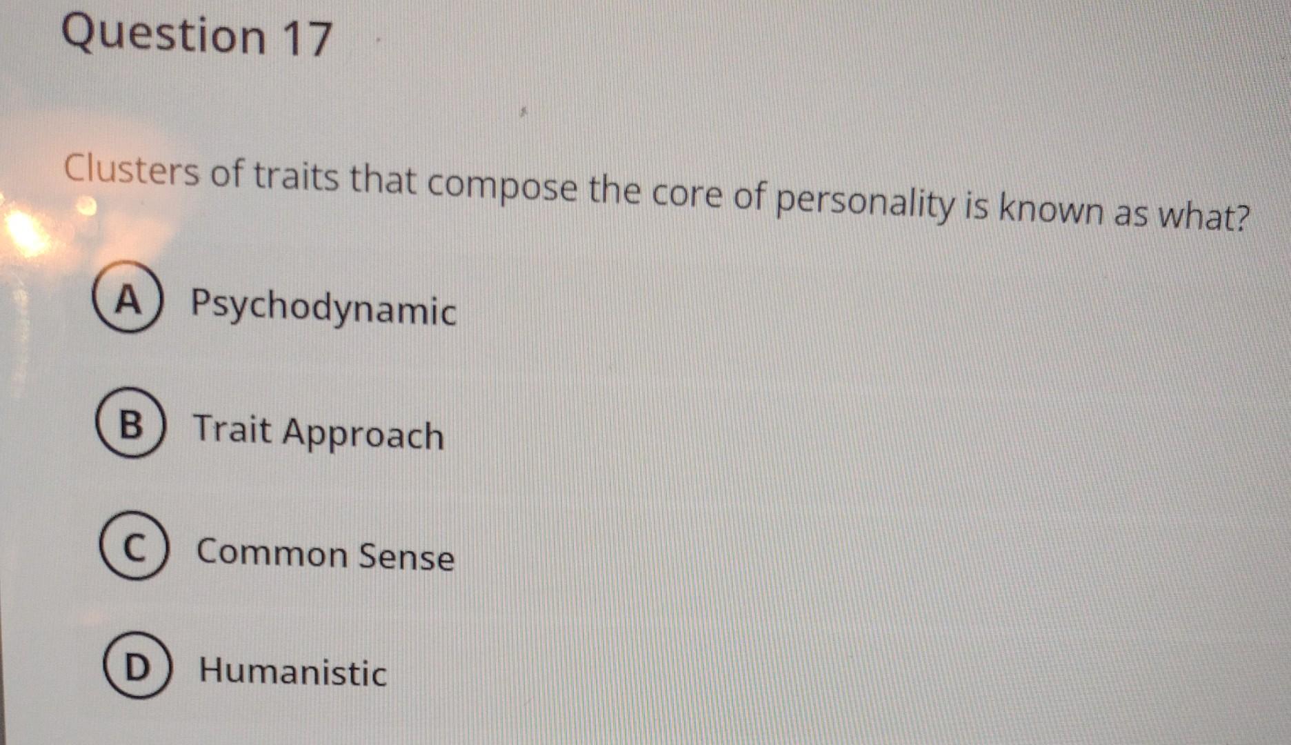 Solved Clusters of traits that compose the core of | Chegg.com