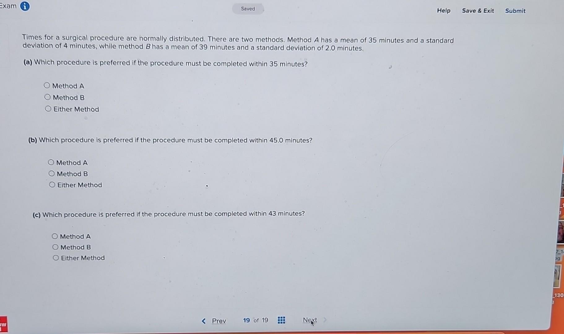 Solved Times for a surgical procedure are normally | Chegg.com