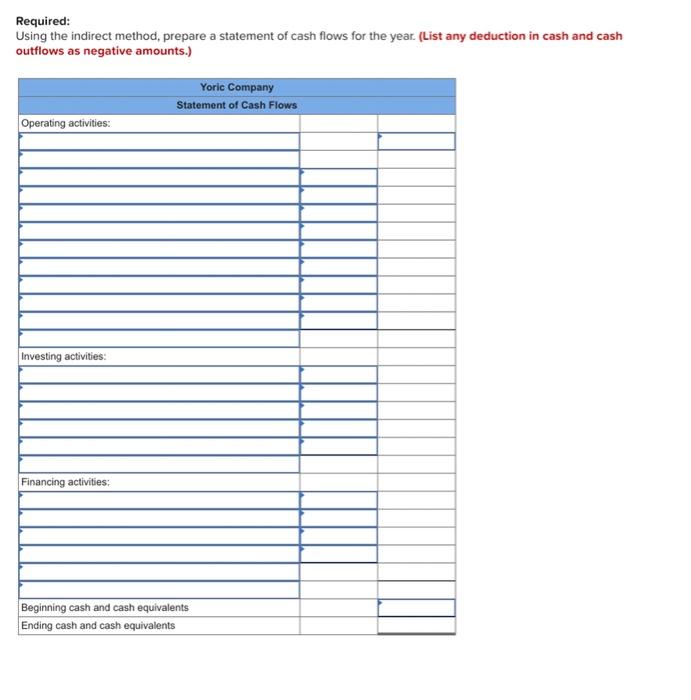 Solved Problem 15-11 (Algo) Missing Data; Statement of Cash | Chegg.com
