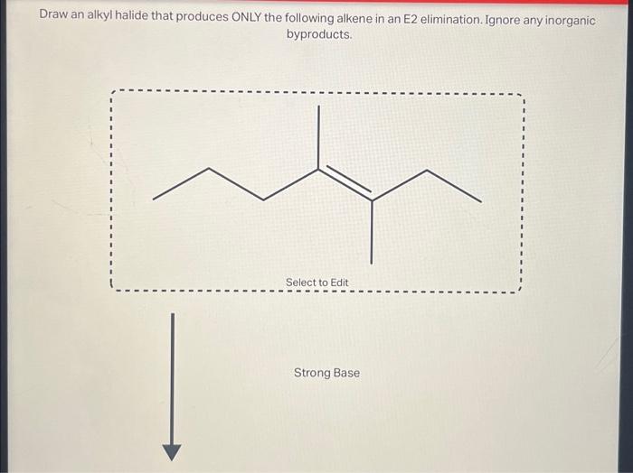 Solved Draw an alkyl halide that produces ONLY the following | Chegg.com
