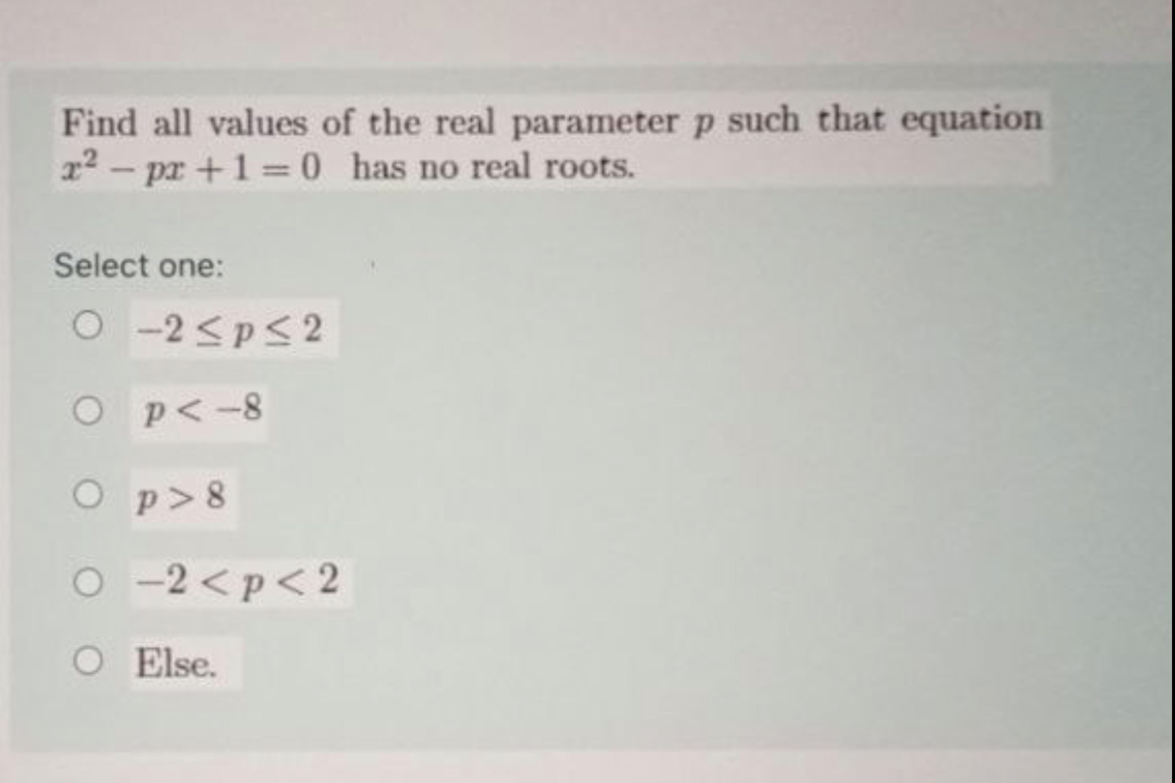 Solved Find all values of the real parameter p ﻿such that | Chegg.com