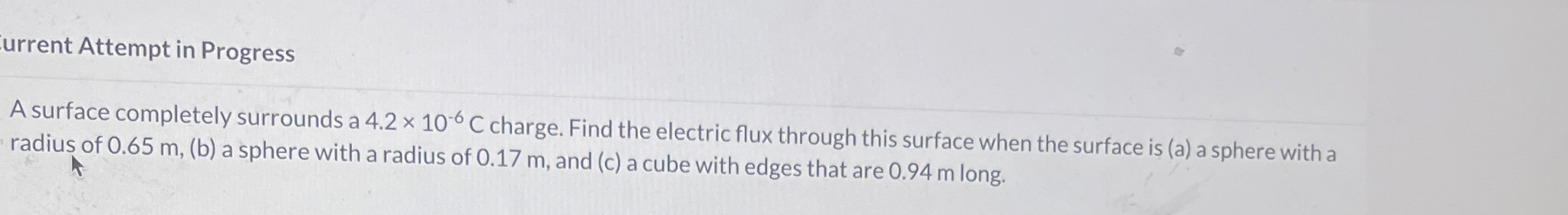 Solved urrent Attempt in ProgressA surface completely | Chegg.com
