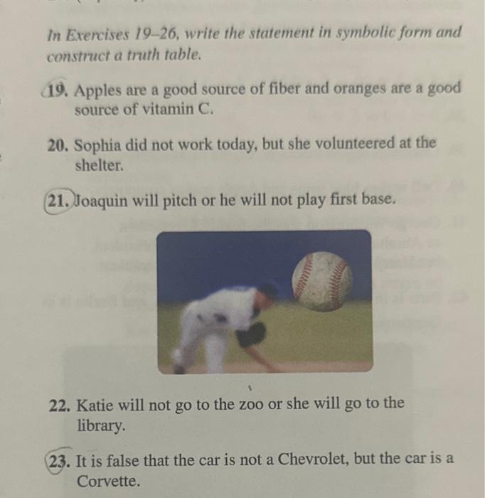 Solved In Exercises 19-26, write the statement in symbolic | Chegg.com