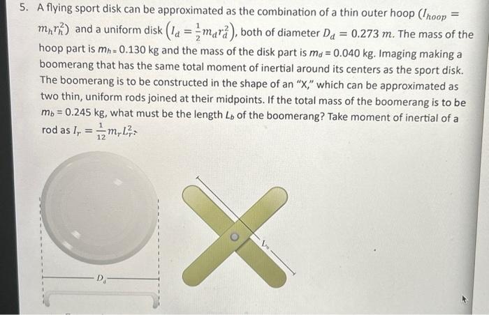 Solved A flying sport disk can be approximated as the | Chegg.com