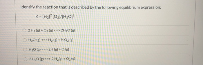 Solved Identify the reaction that is described by the | Chegg.com