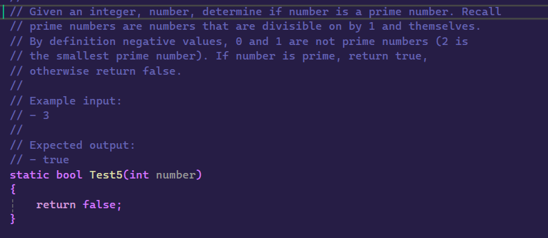 Solved // ﻿Given an integer, number, determine if number is | Chegg.com